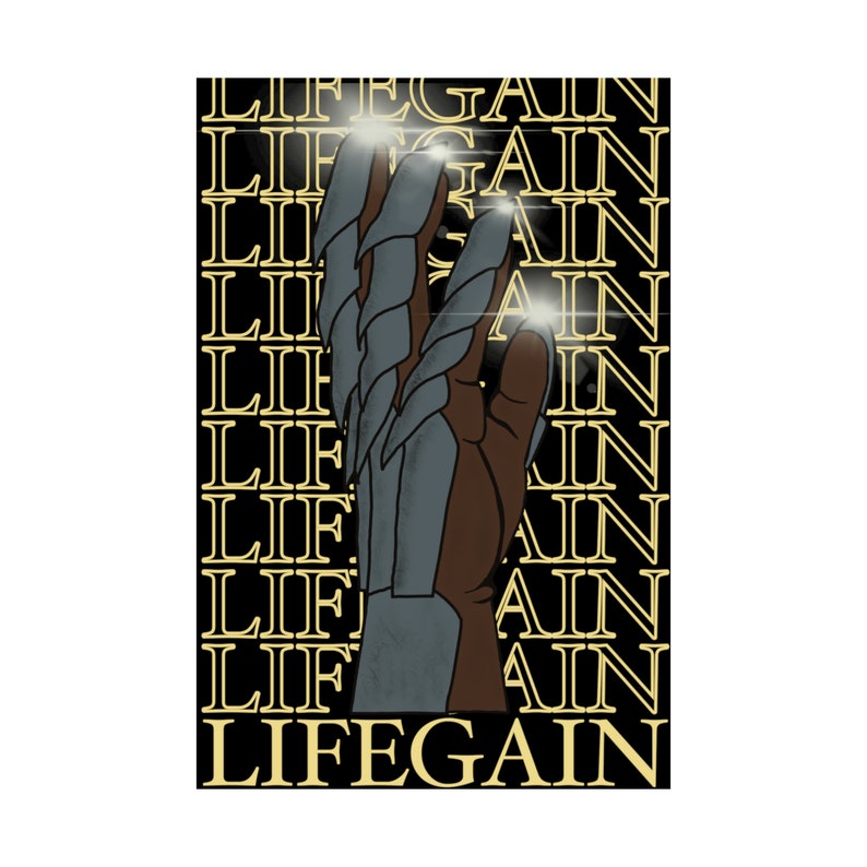 MTG Poster Lifegain White Mana Art Print Colorful Wall Art Home Office ...