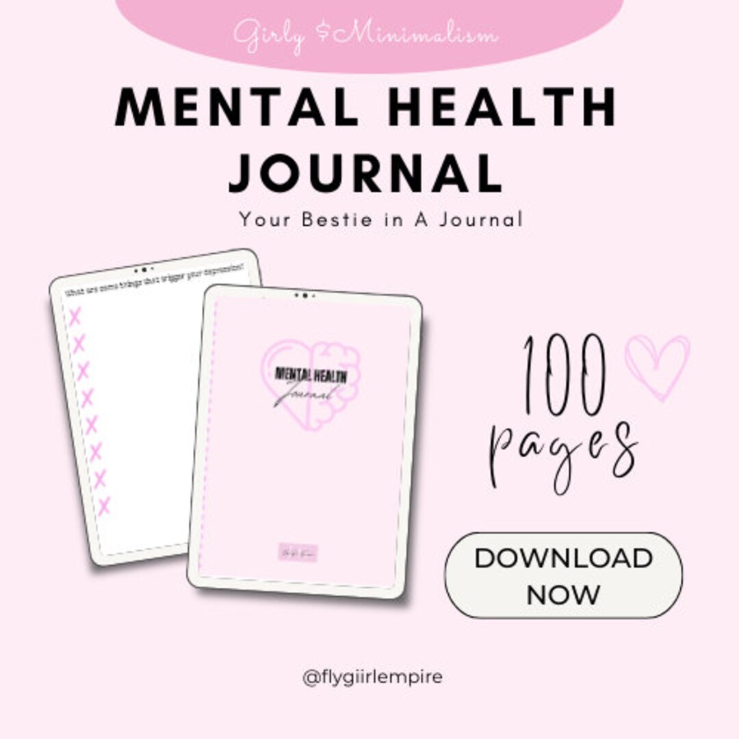 Mental Health Journal - Heal Your Traumas - Affirmations - Tasks ...