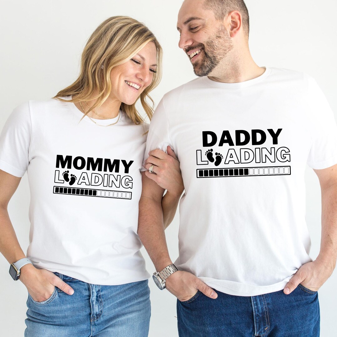 Mommy & Daddy Loading Matching Shirts: Pregnancy Announcement Outfit - Etsy