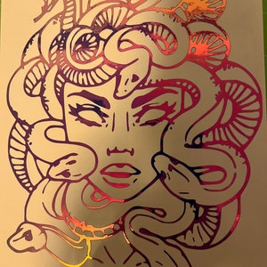 Medusa Vinyl Car Decal - Etsy