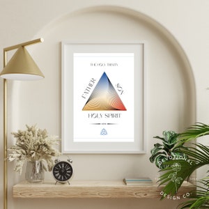 The Holy Trinity, Father, Son, Holy Spirit, Art Print, Modern ...