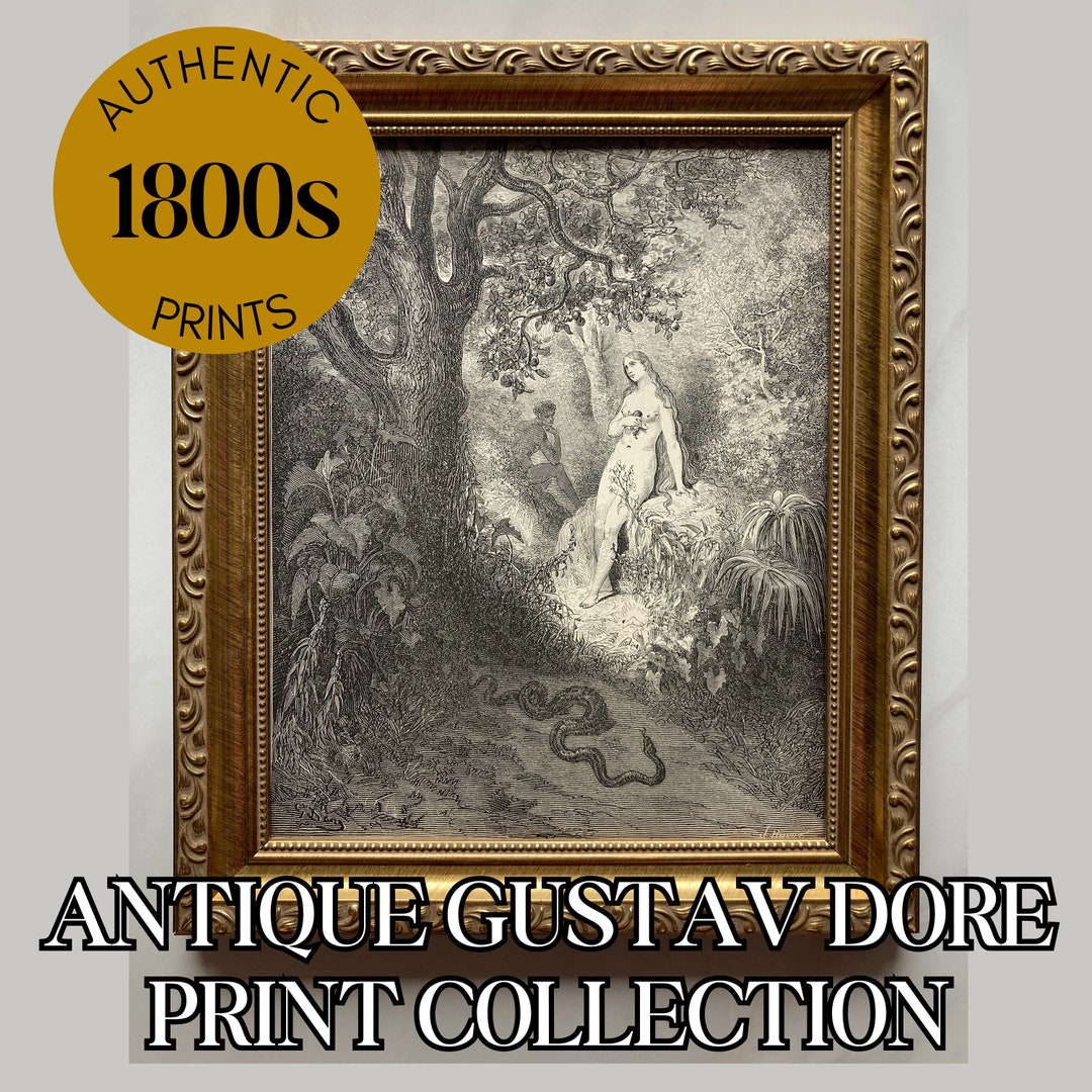 ANTIQUE 19th Century Gustav Engraving Dore Prints, Double-sided, 1800s ...