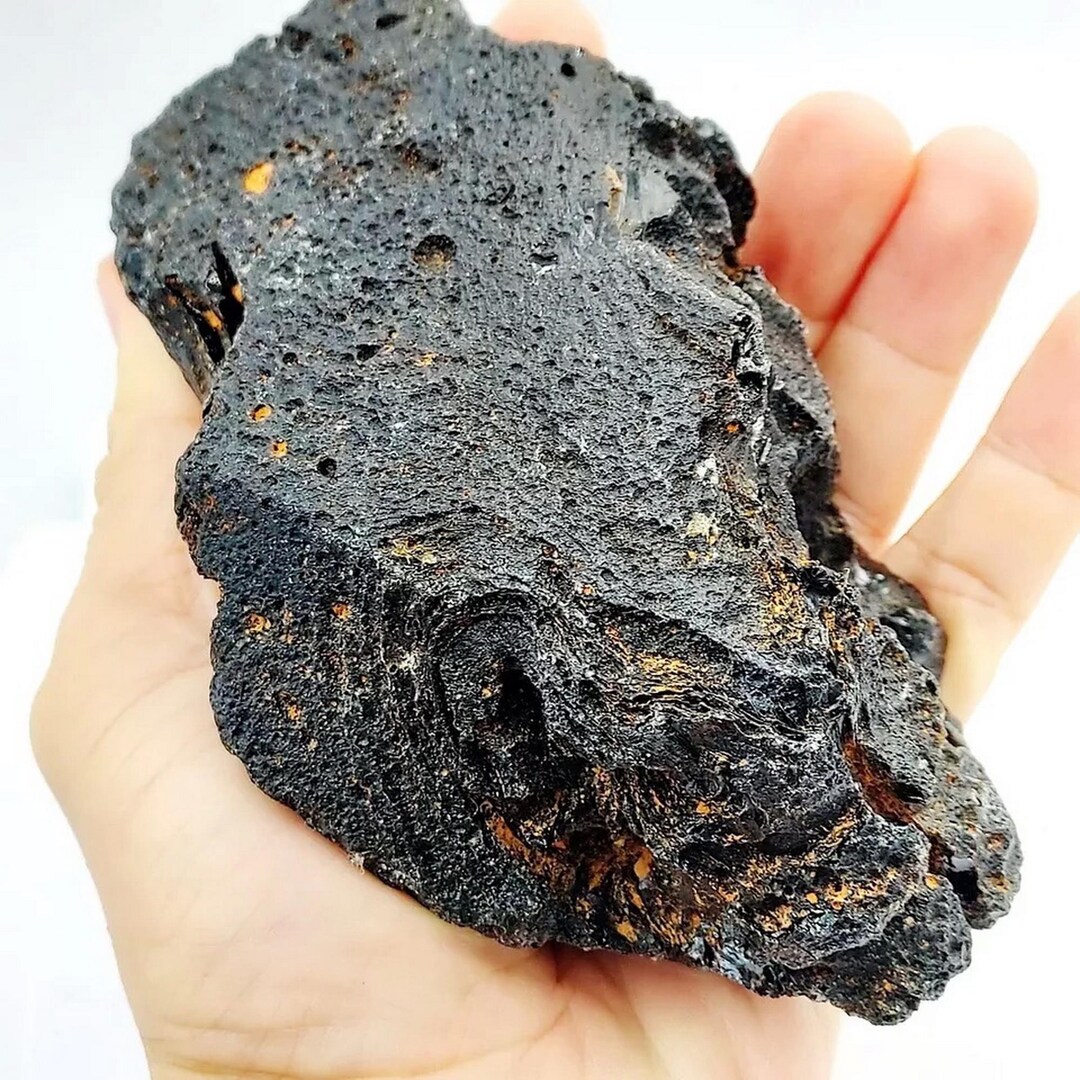 650 G. Big Muong Nong Tektite Layered Impact Glass Specimen Museum ...