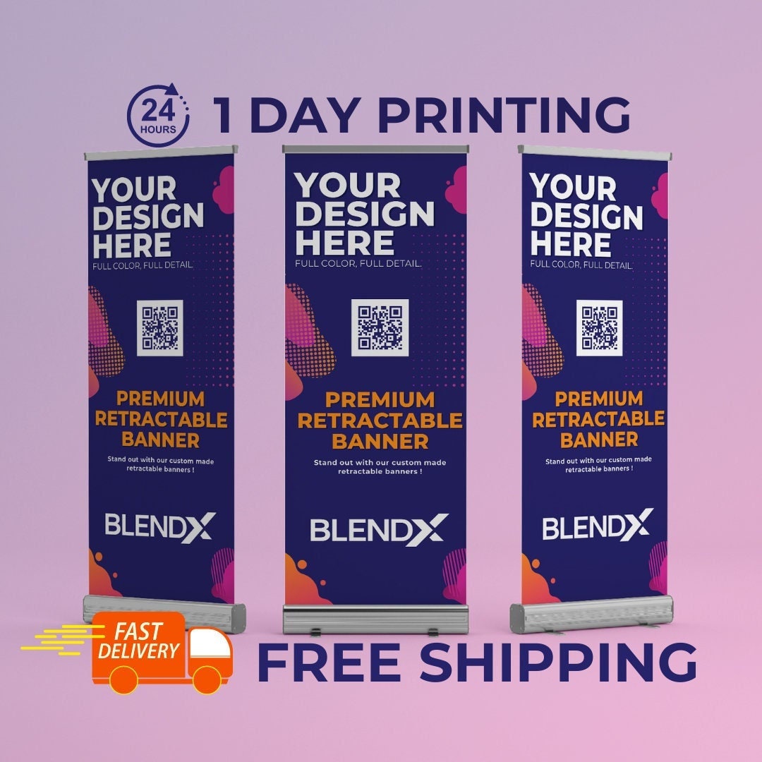 Custom Retractable Banner, Roll up Banner, Pop up Banner + Stand ...