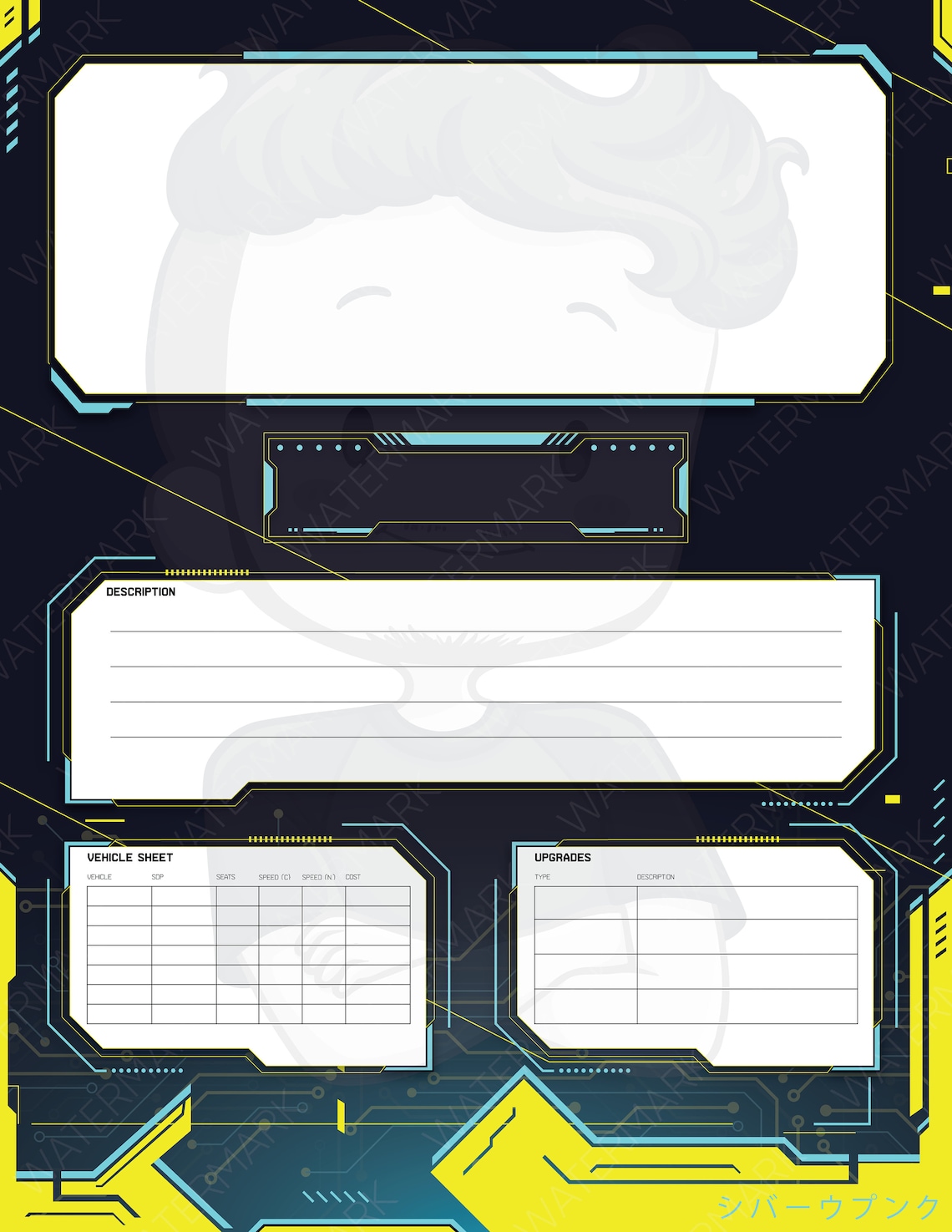 Cyberpunk Themed TTRPG Character Sheet - Etsy UK