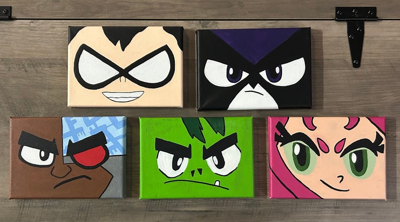 Teen Titans Go Canvas Paintings, Set of 5 - Etsy