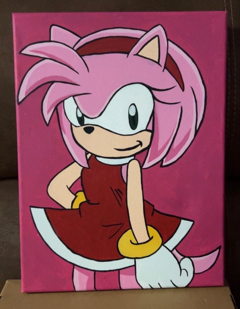 Sonic the Hedgehog Paintings: Sonic, Amy, Knuckles, Tails, and Shadow ...