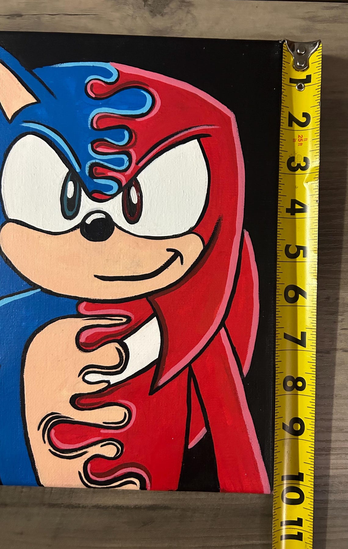 8x10 Sonic the Hedgehog and Knuckles Canvas Painting - Etsy