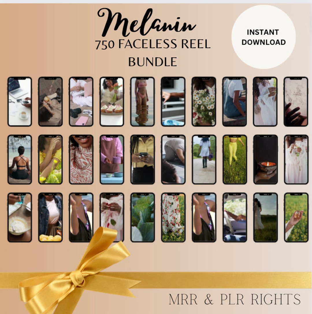 750 Melanin Faceless Reels, Social Media Stock Videos, IG Reels ...