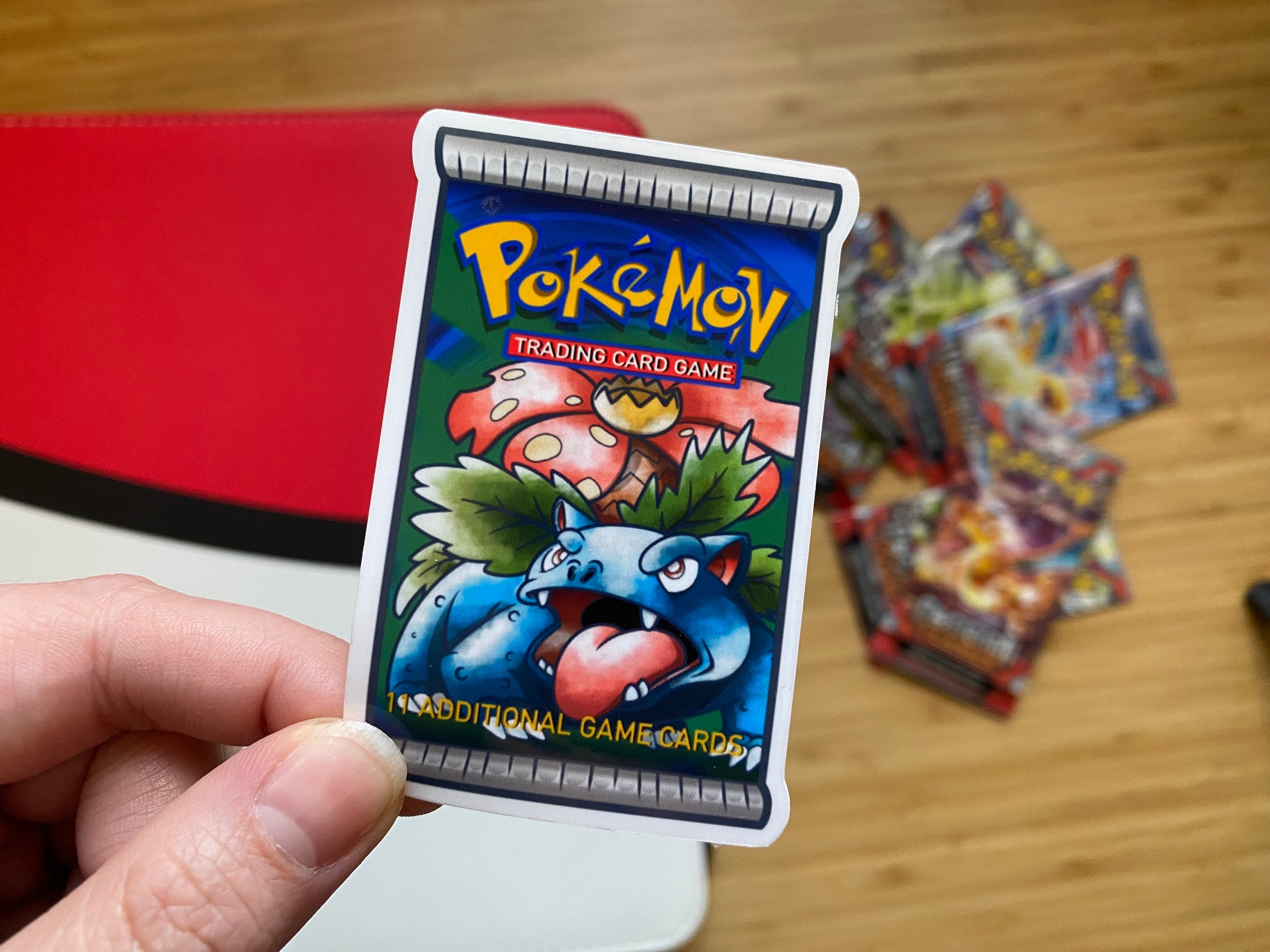 TCG Booster Pack Sticker Base Set Cards Gen 1 Starters 90's First ...