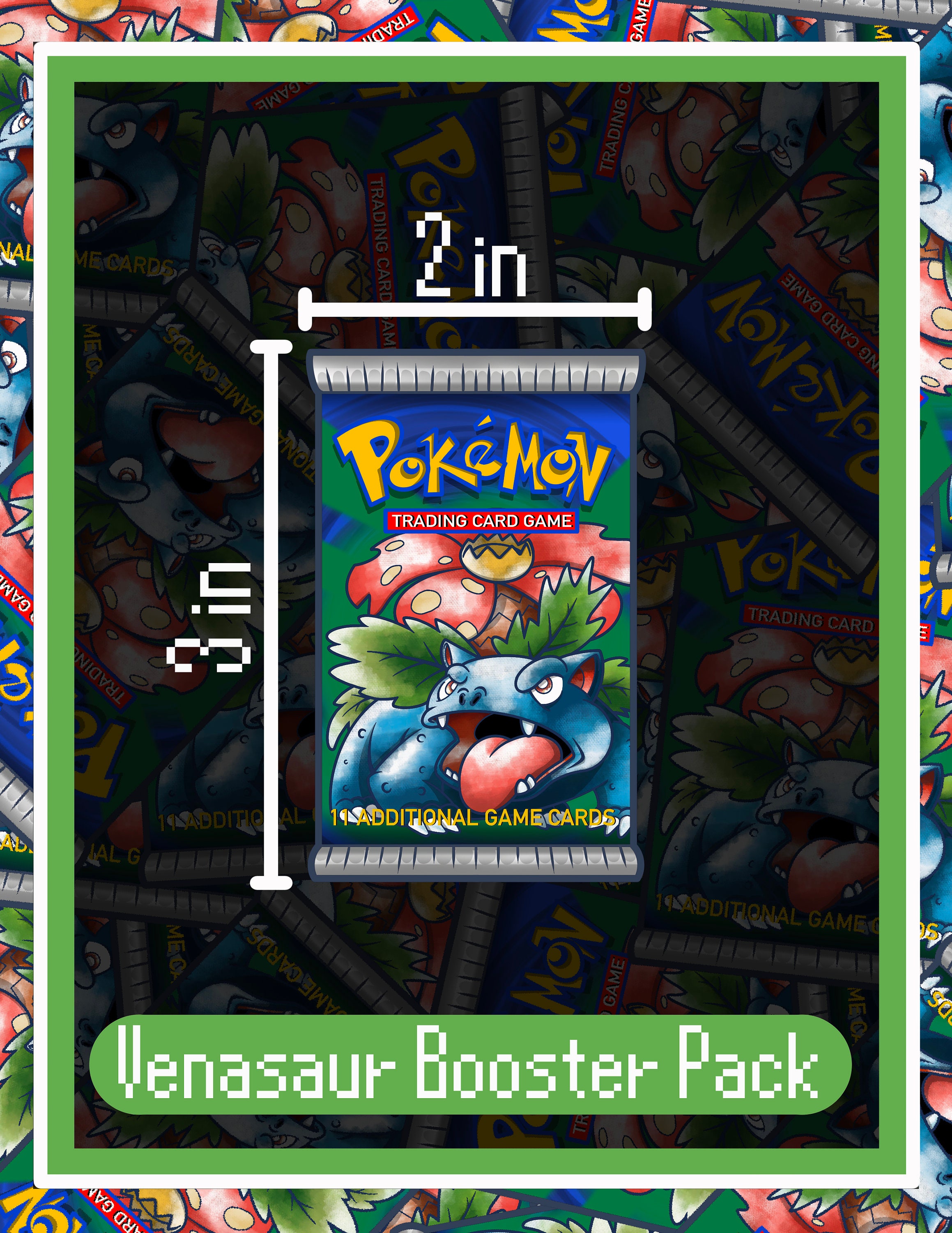 TCG Booster Pack Sticker | Base Set Cards | Gen 1 Starters | 90's First ...