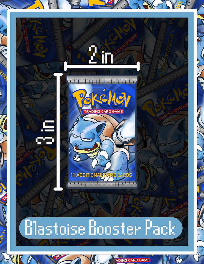 TCG Booster Pack Sticker | Base Set Cards | Gen 1 Starters | 90's First ...