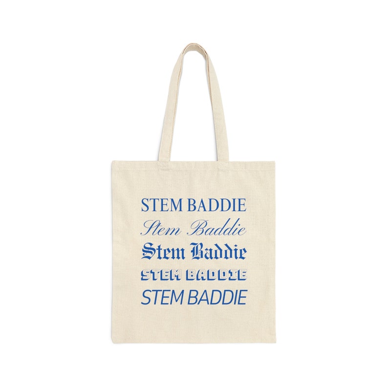 STEM Baddie Tote Bag, Women in STEM Gift, Steminist Reusable Canvas ...