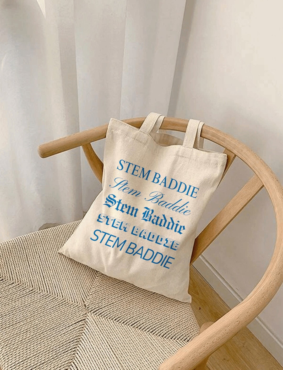 STEM Baddie Tote Bag, Women in STEM Gift, Steminist Reusable Canvas ...