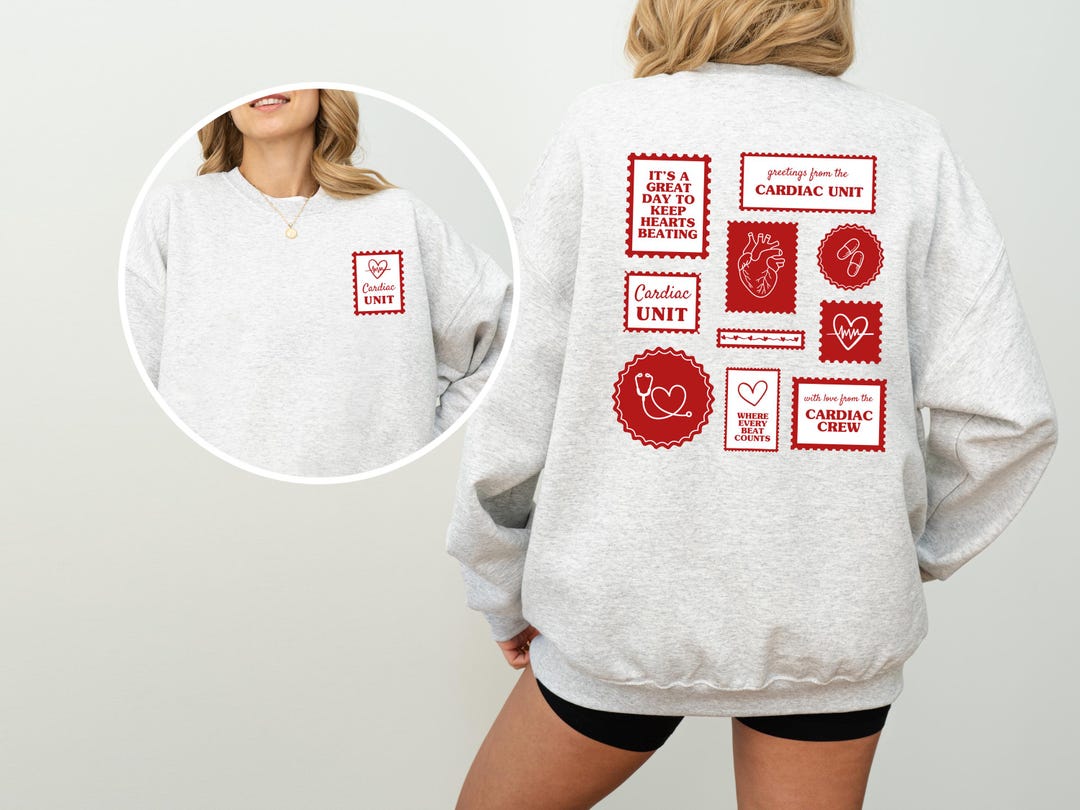 Cardiac Unit Nurse Crewneck, Cardiologist Stamp Shirt, Cardiology Nurse ...