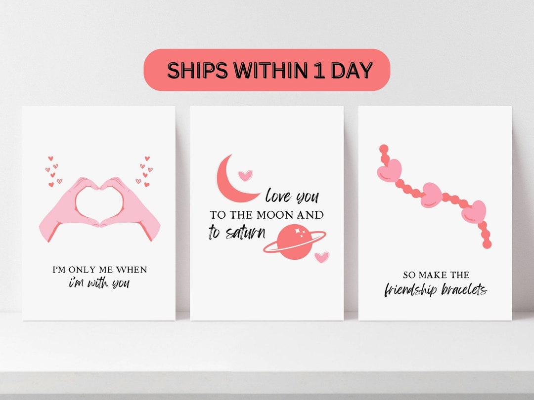 Taylor Swift Valentine's Day Greeting Cards set of 3 Taylor Swift ...
