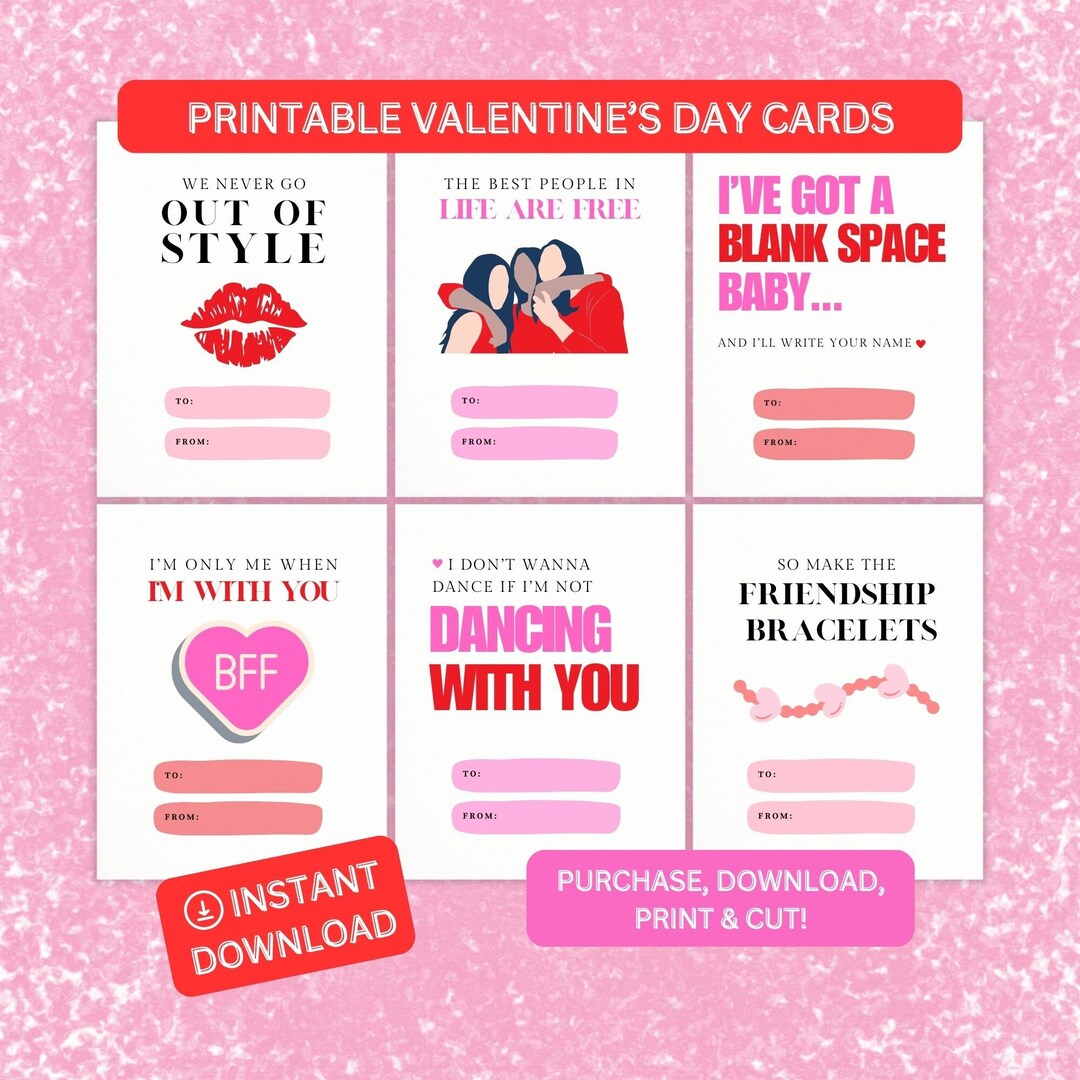 Taylor Swift Printable Cards Taylor Swift Cards Taylor Swift Card ...