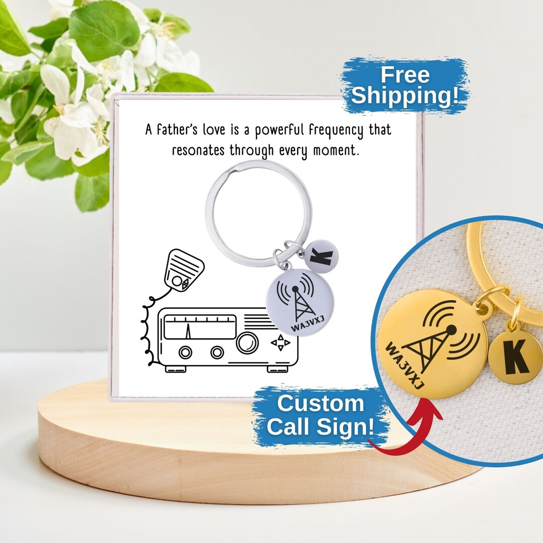 Custom HAM Radio Operator Key Ring, Personalized Amateur Radio Gift for ...