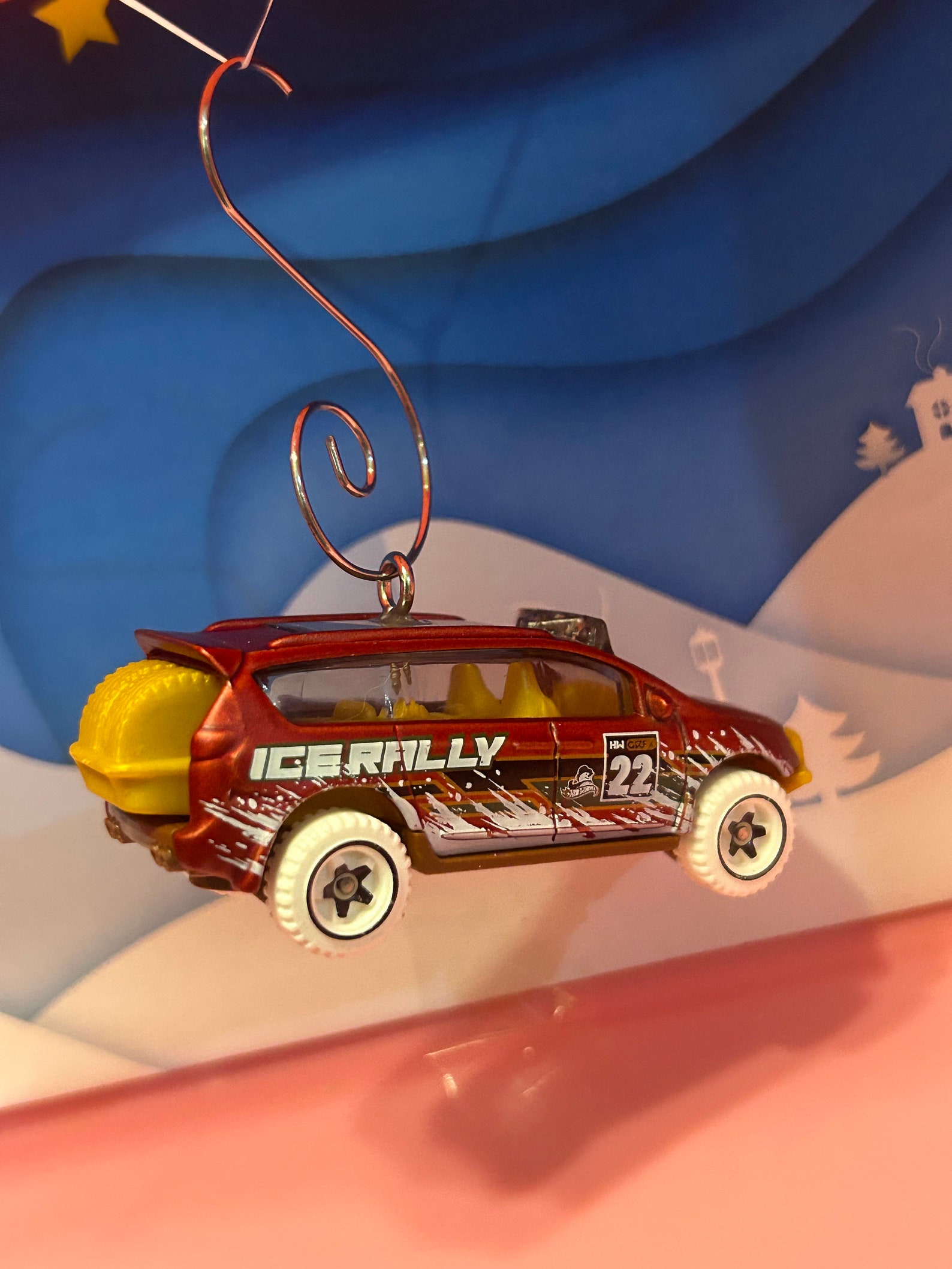 1:64 Custom Premade Hot Wheels Keychain Christmas Tree Ornament - Car ...