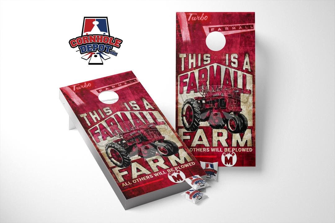 FARMALL Farm Cornhole Board Vinyl Wrap Skins Laminated Sticker - Etsy
