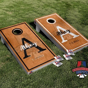 Monogram Cornhole - Etsy