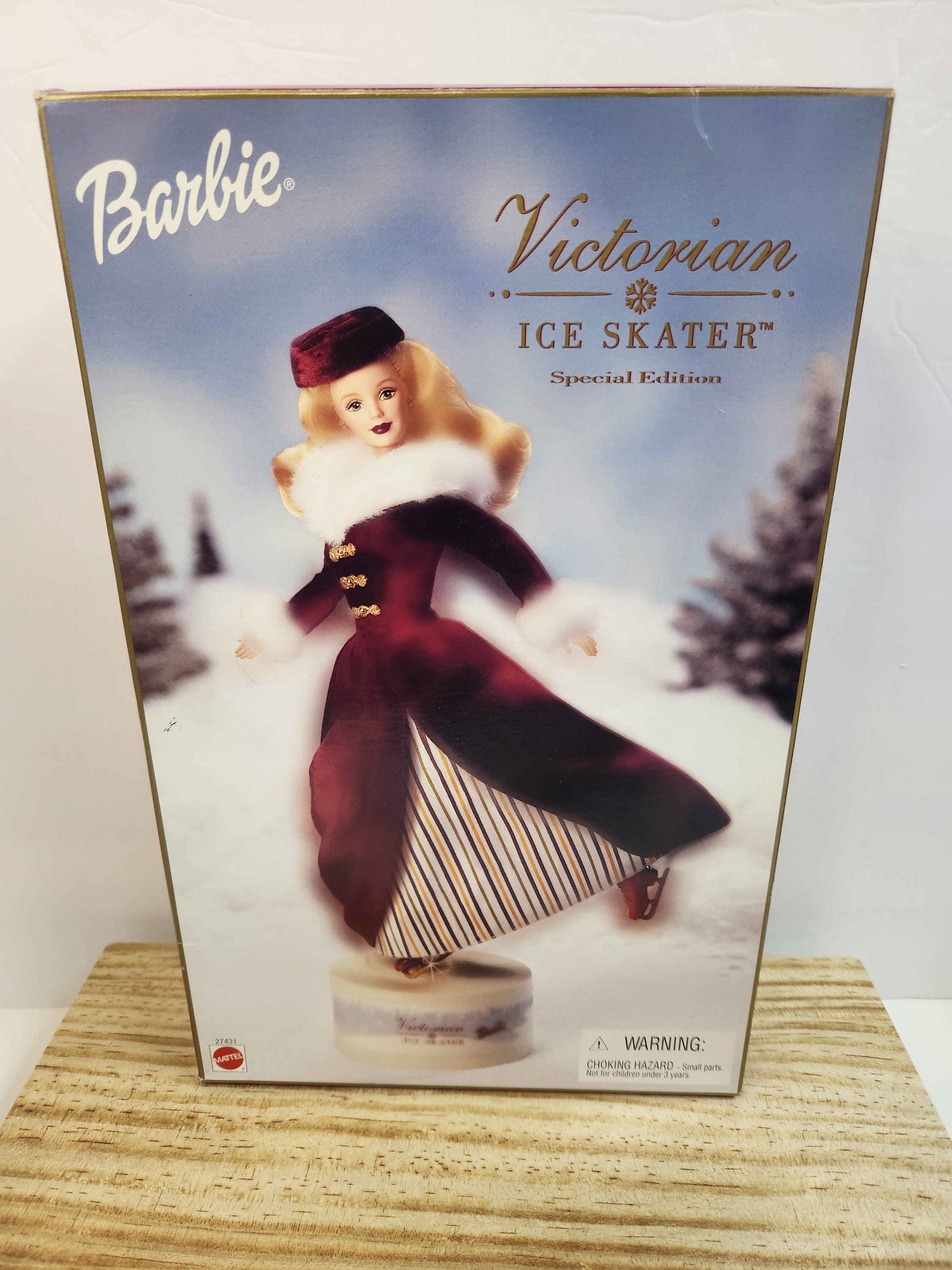 NIB Victorian Ice Skater Barbie 2000 - Etsy