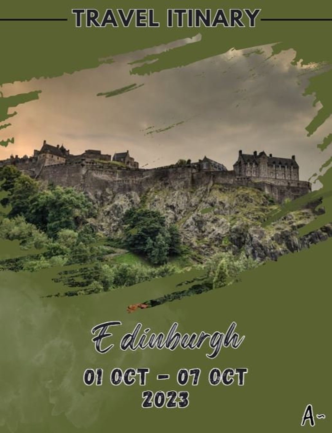 Travel Itinerary Template Edinburgh Edinburgh Travel - Etsy