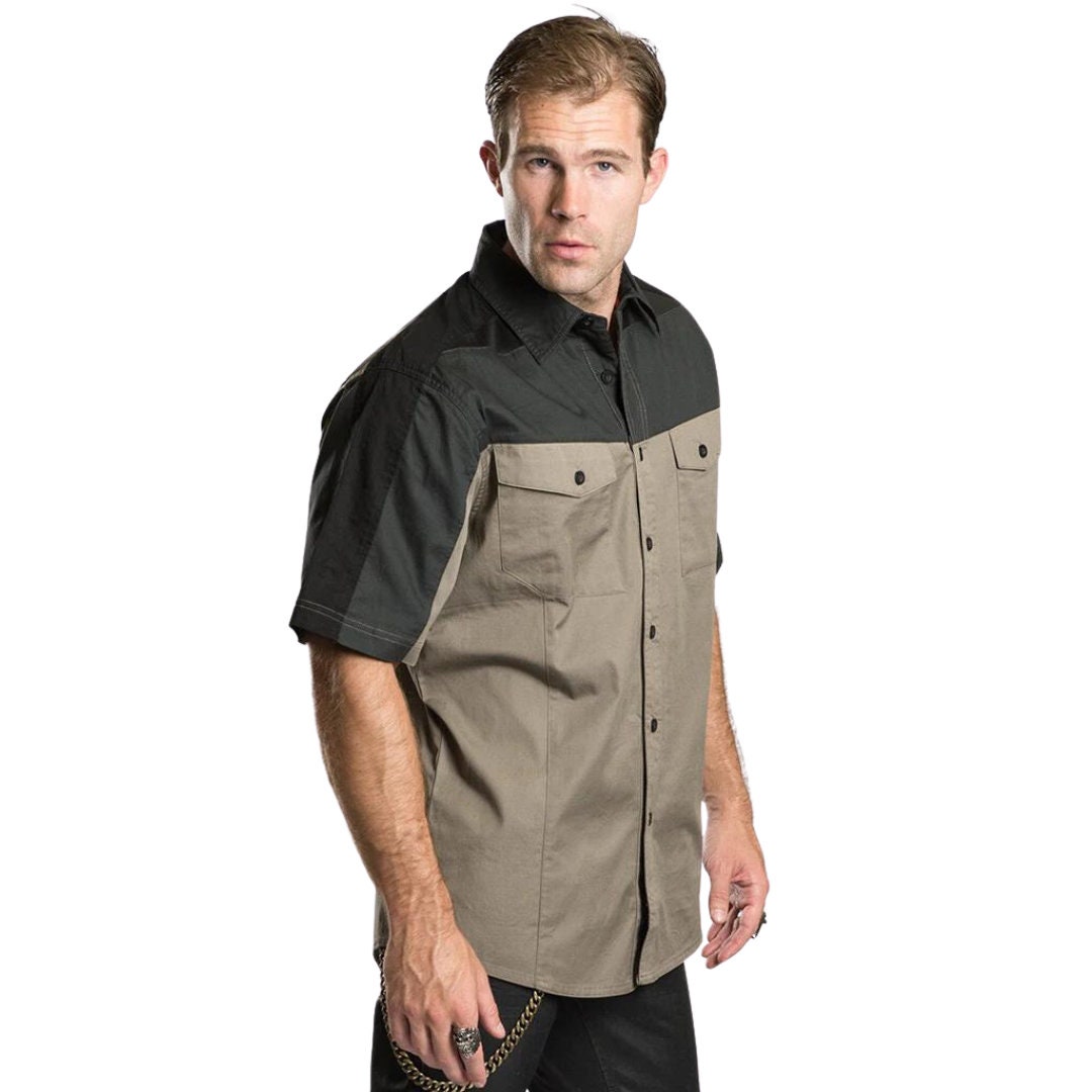 Plain Back Mechanics Shirt | No Graphic | Ventilation Mesh | Industrial ...