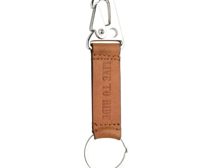 Live to Ride Brown Leather Key Chain With Gift Box : Vibrant & Bold ...
