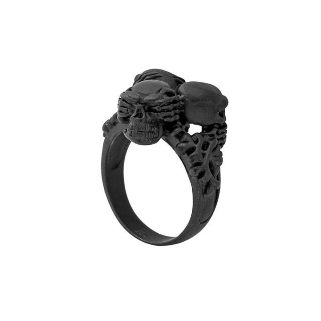 No Evil Skulls Ring Stainless Steel | Skull Design | 316L Stainless ...