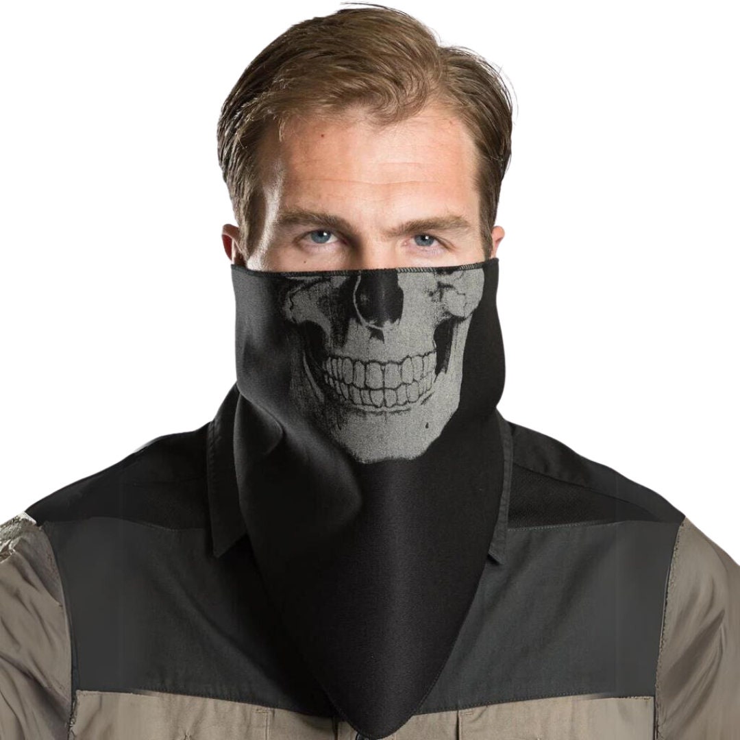 Human Skull (light Reflective) Triangle Mask | High Quality Microfiber ...
