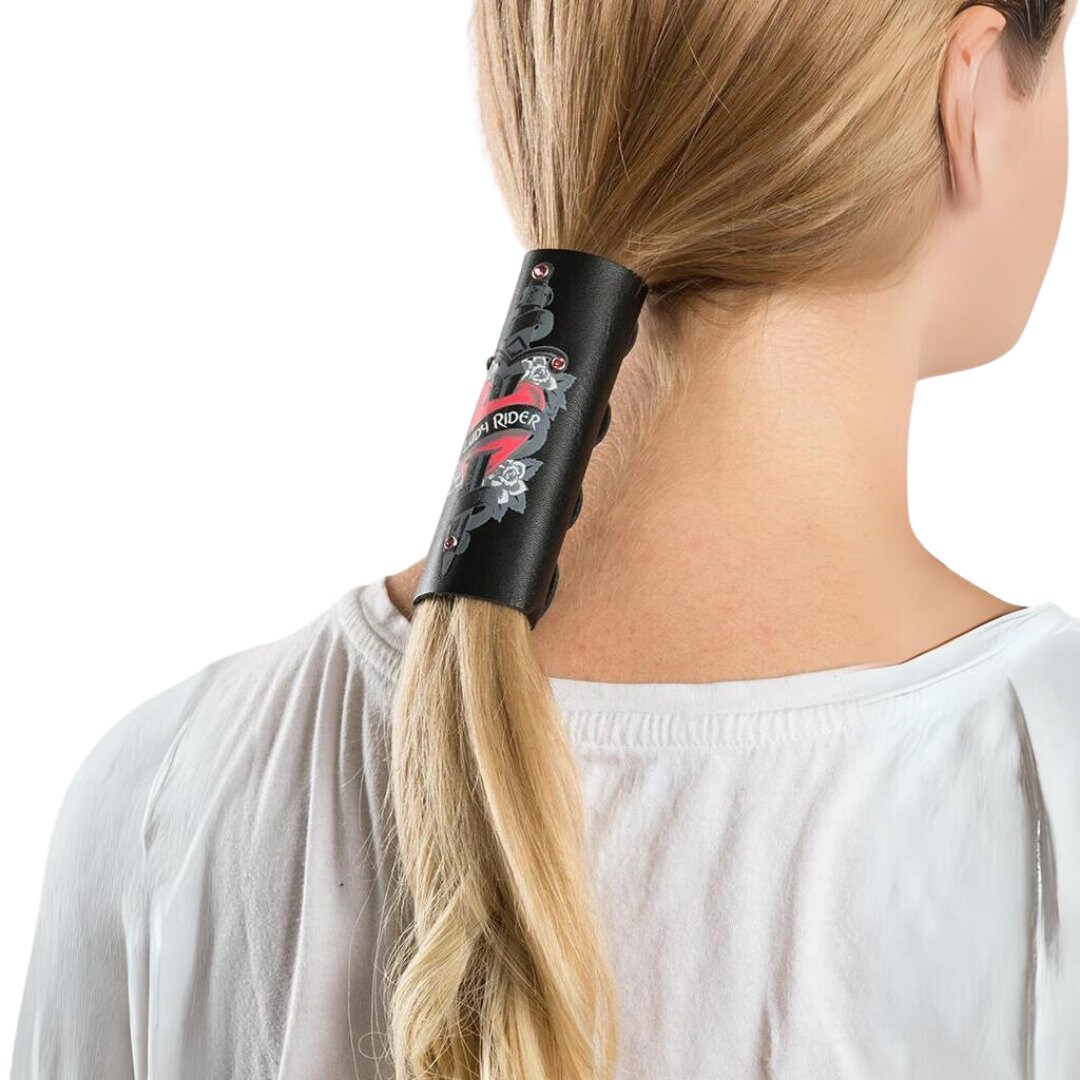Lady Rider Stone 4” Hair Glove® | Biker Ponytail Hair Glove| No Slip ...