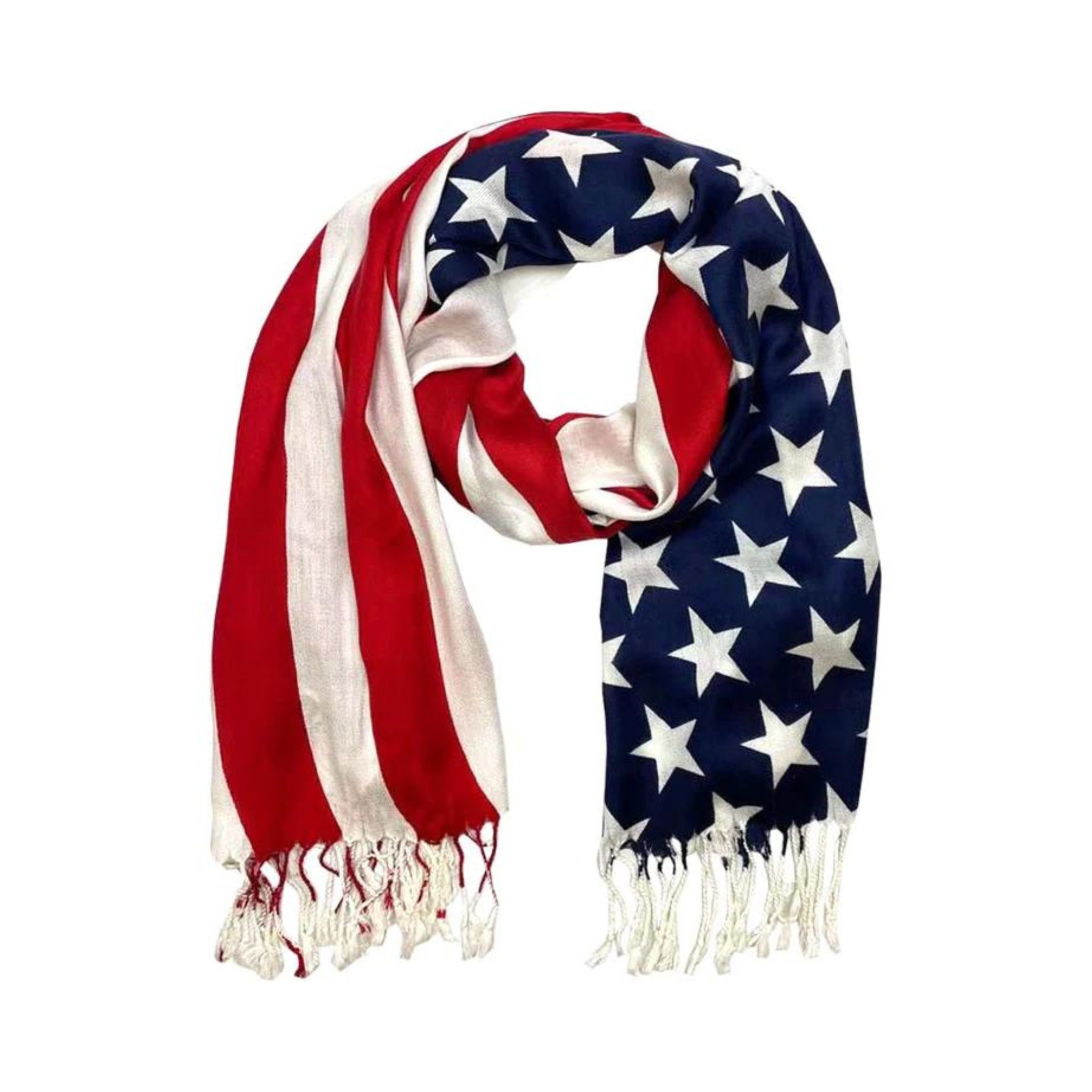 American Flag Scarf Stars and Stripes Long Scarf - Patriotic Design, 28 ...