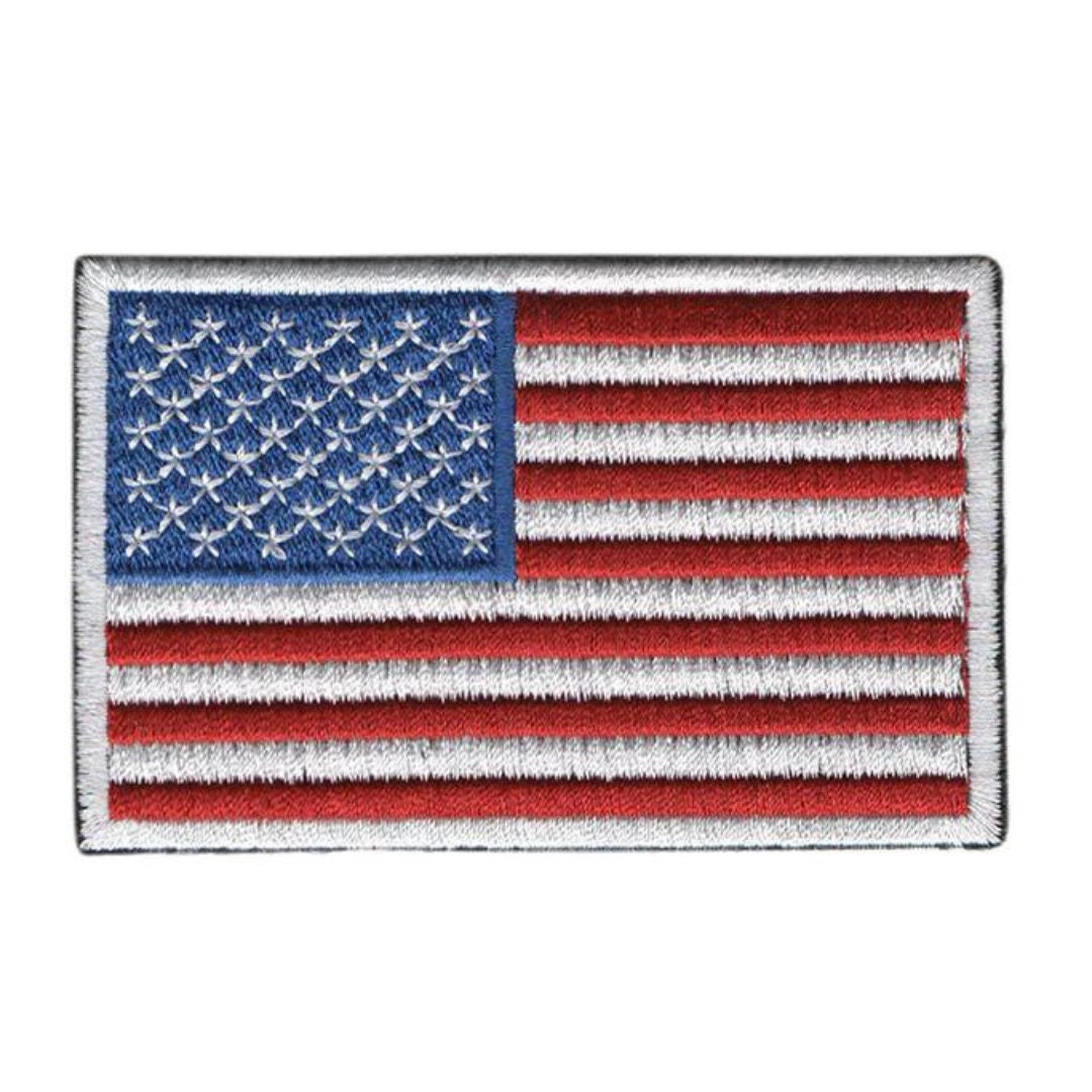 American USA Flag Patch | Size: 3.5" X 2.25" | Iron on Most Fabrics - Etsy