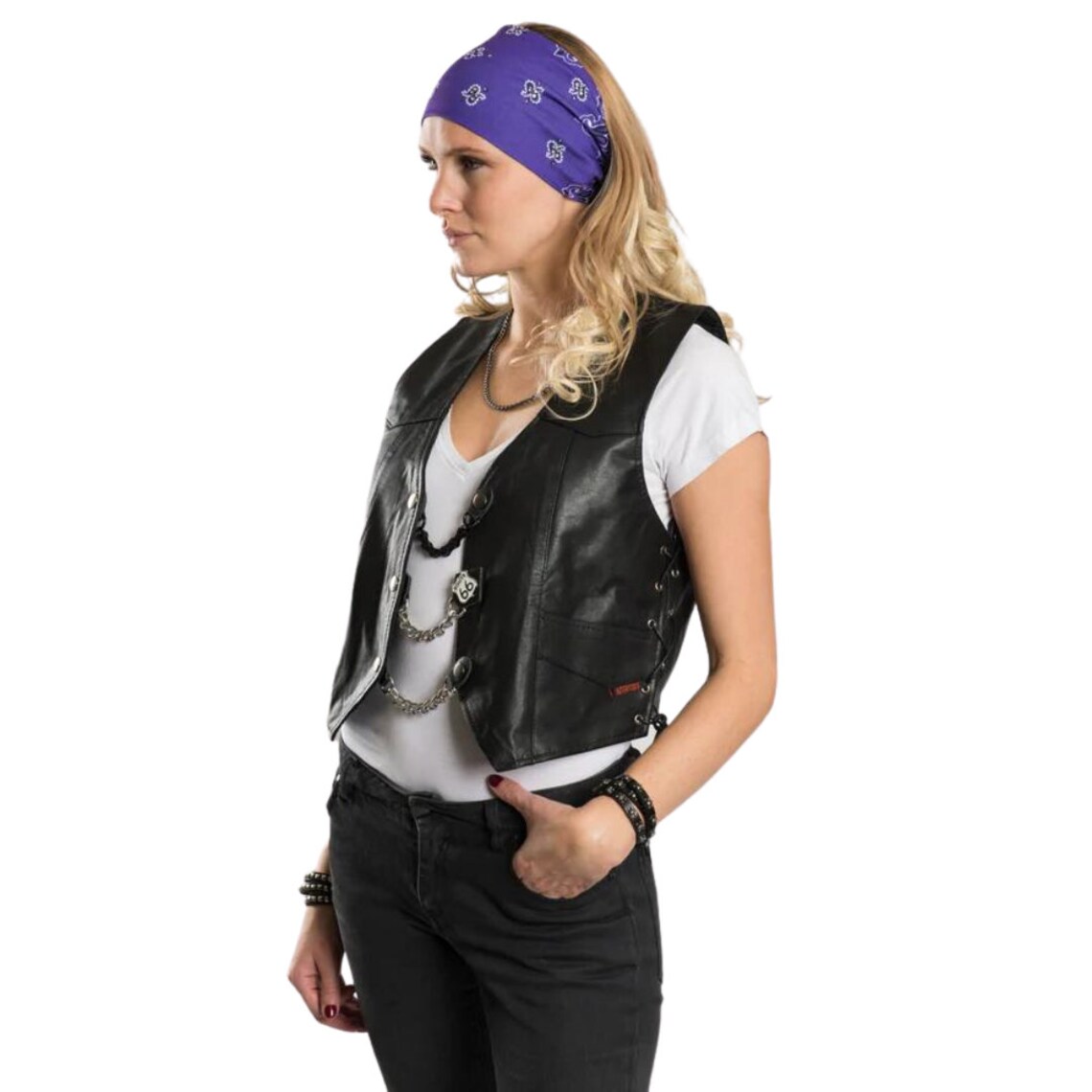 Traditional Purple Paisley EZ Bandz | Biker Headband Headwrap - Etsy