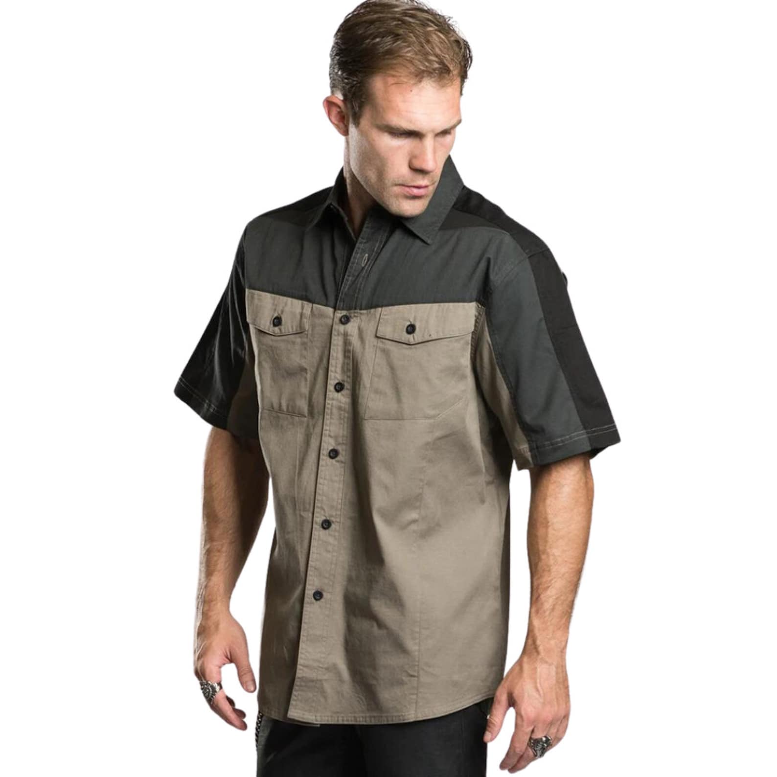 Plain Back Mechanics Shirt | No Graphic | Ventilation Mesh | Industrial ...