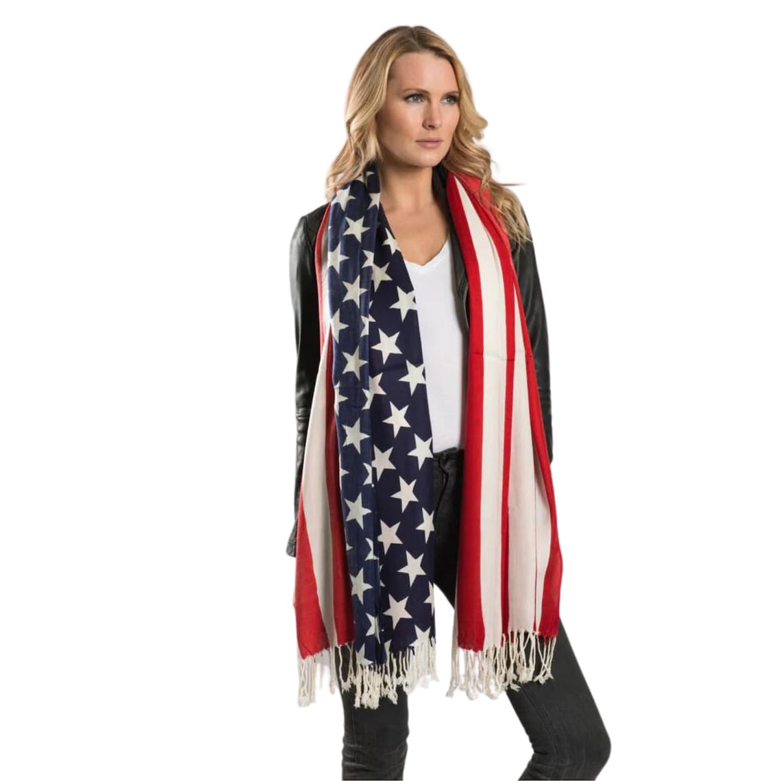 American Flag Scarf Stars and Stripes Long Scarf - Patriotic Design, 28 ...