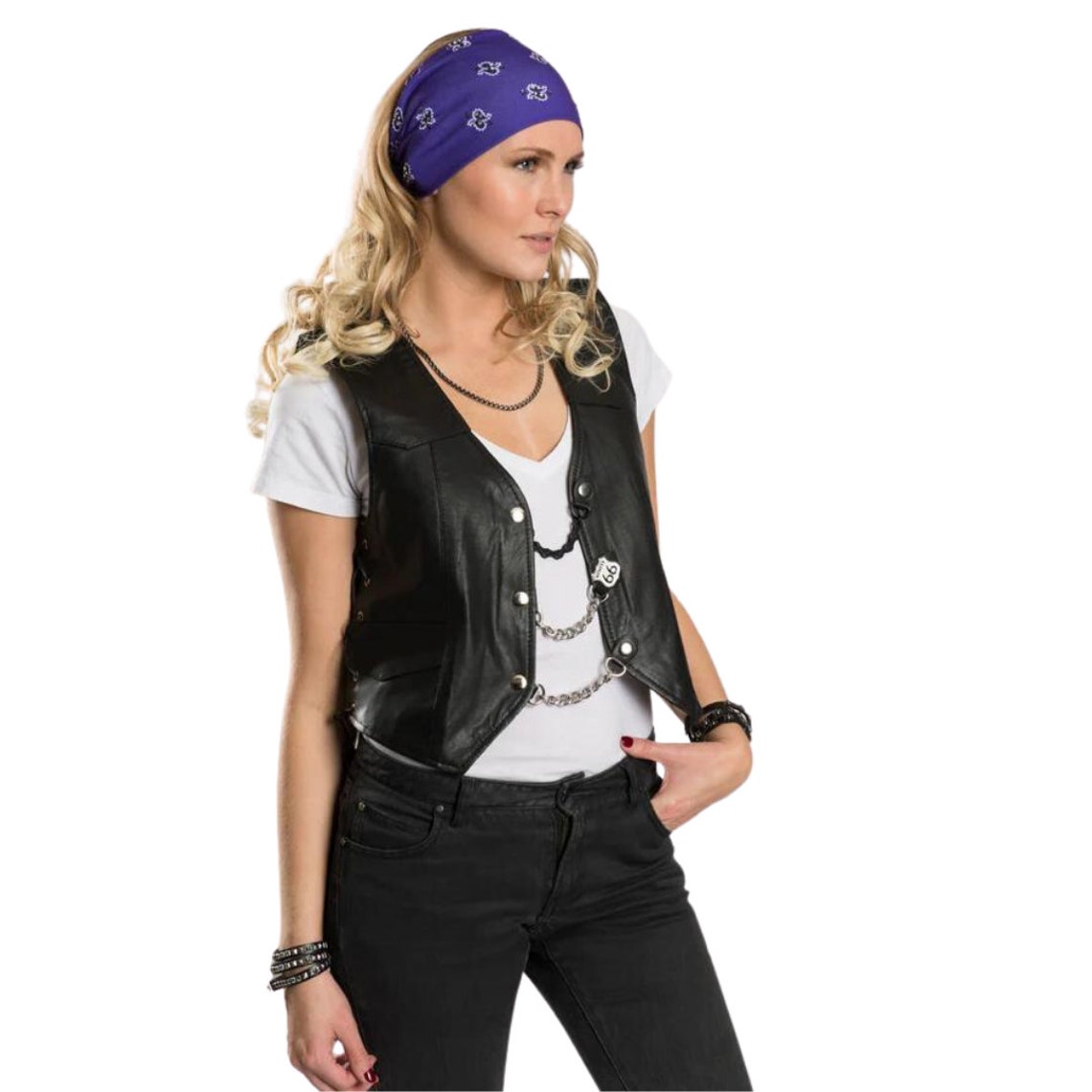 Traditional Purple Paisley EZ Bandz | Biker Headband Headwrap - Etsy