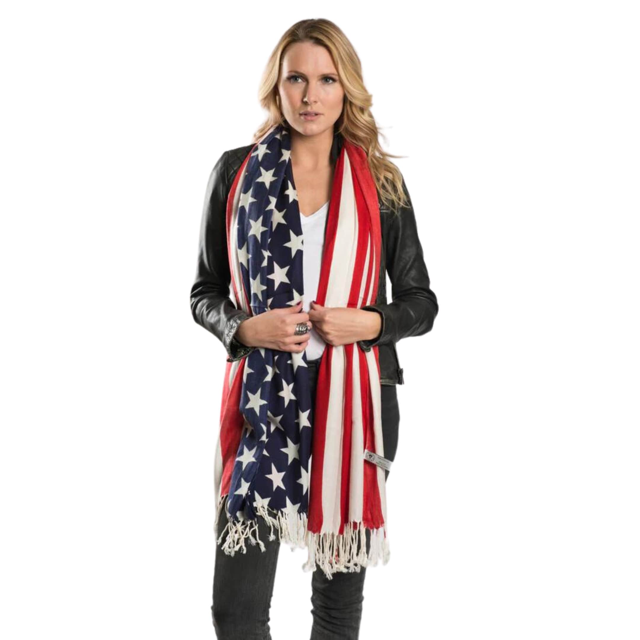 American Flag Scarf Stars and Stripes Long Scarf - Patriotic Design, 28 ...