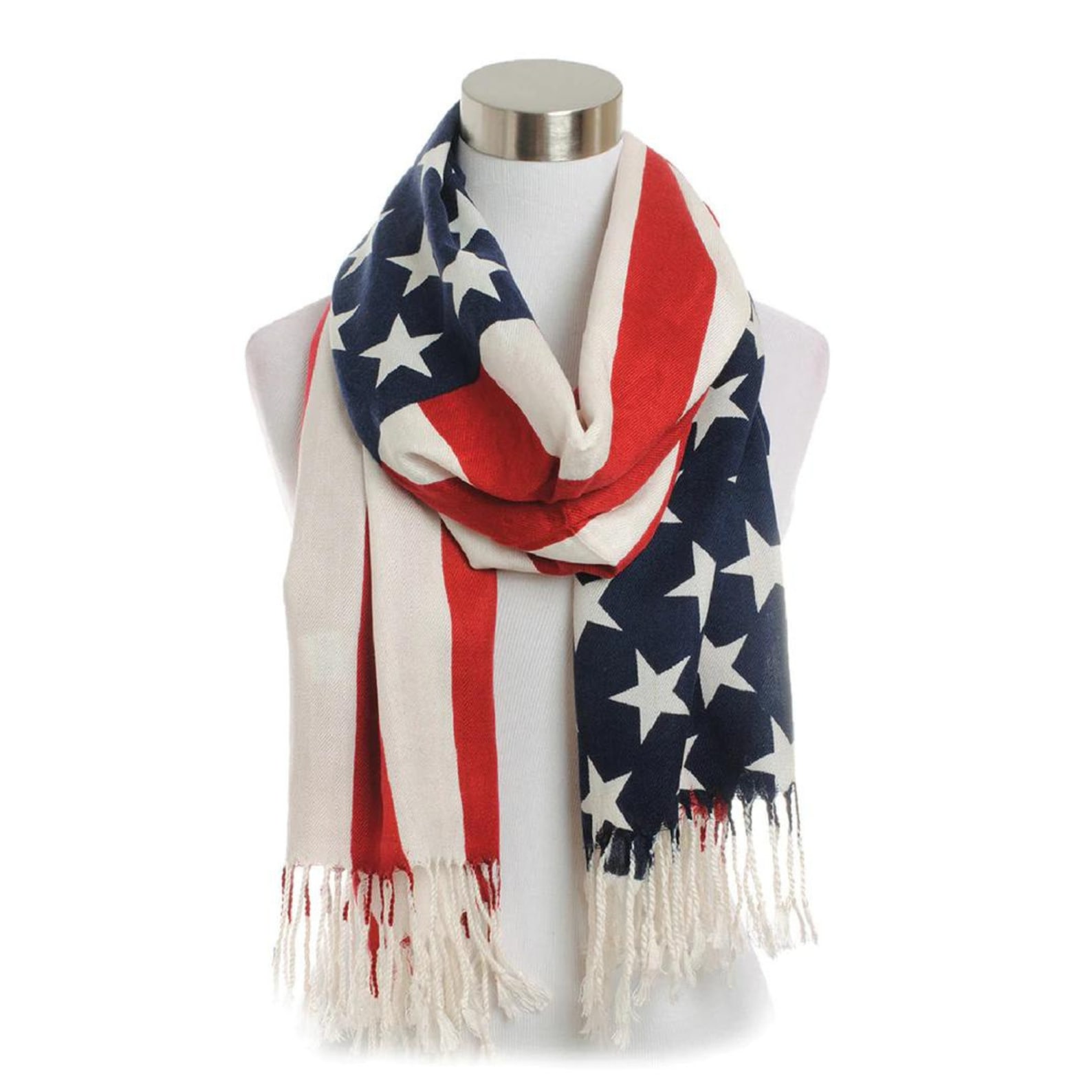 American Flag Scarf Stars and Stripes Long Scarf - Patriotic Design, 28 ...