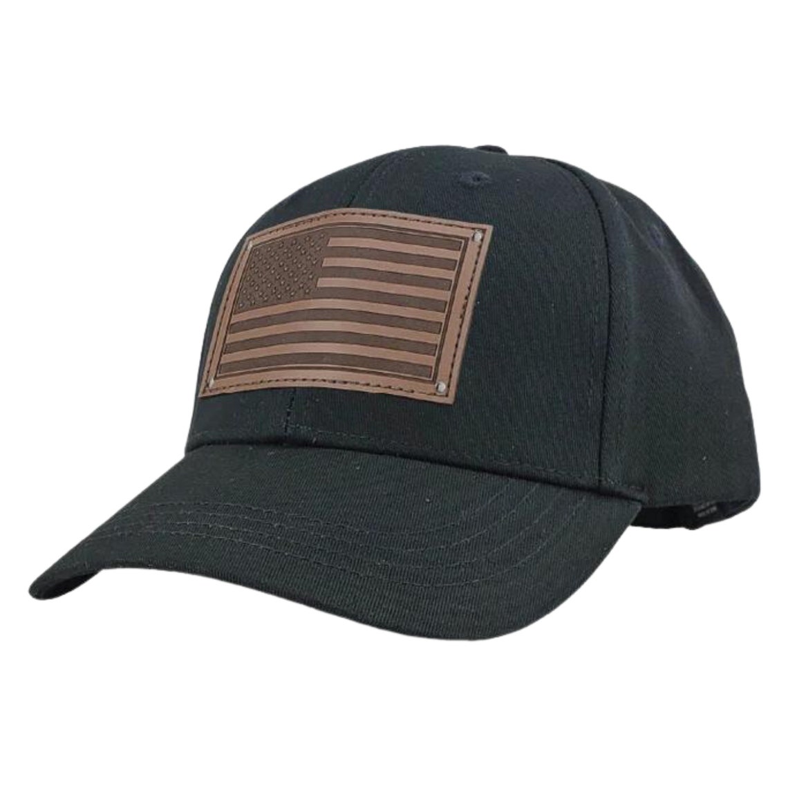 Leather American Flag Brown Patch Hat 3x2 Inch Patch - Etsy