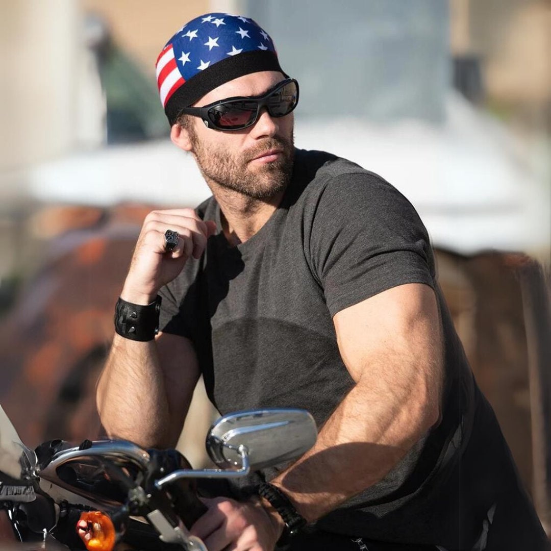 American Flag Skull Cap Full Head Wrap | Hi-tech Soaker Fabric ...