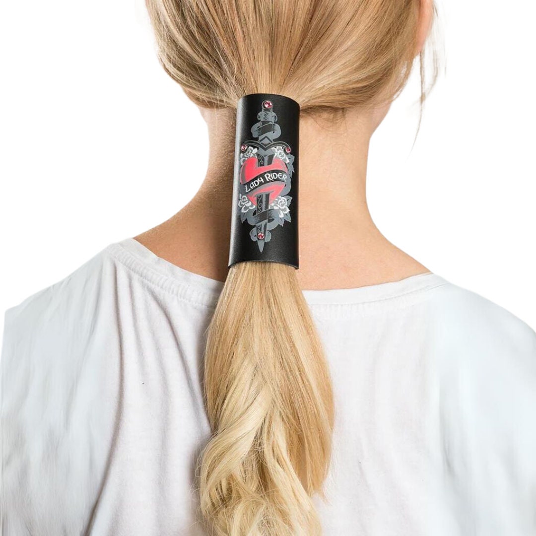 Lady Rider Stone 4” Hair Glove® | Biker Ponytail Hair Glove| No Slip ...