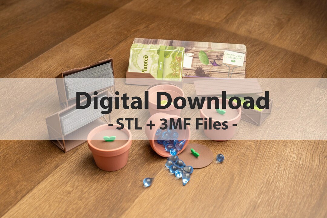 Planted Board Game Organizer | STL + 3MF Files | 3D Print Files for ...