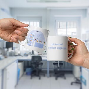 Lab-tested, Scientist-approved Mug – Pastel Blue Science Lab Scene ...