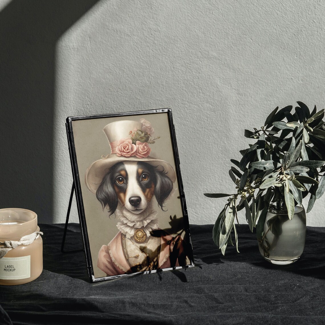 Digital Lady Dog Portrait, Royal Pet Painting, Renaissance Animal ...