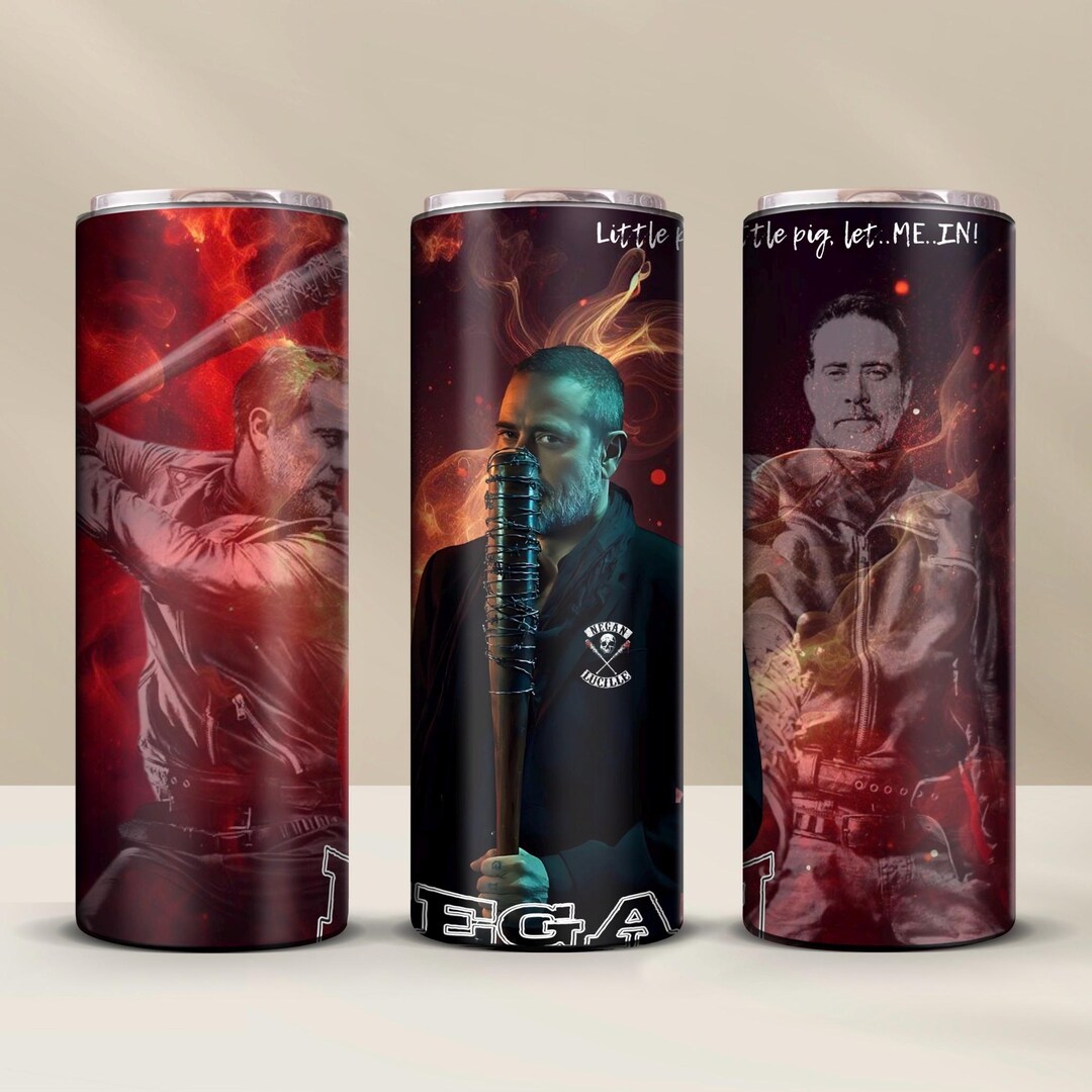 Negan 20oz Skinny Tumbler Wrap | Walking Dead PNG Sublimation Design - Etsy
