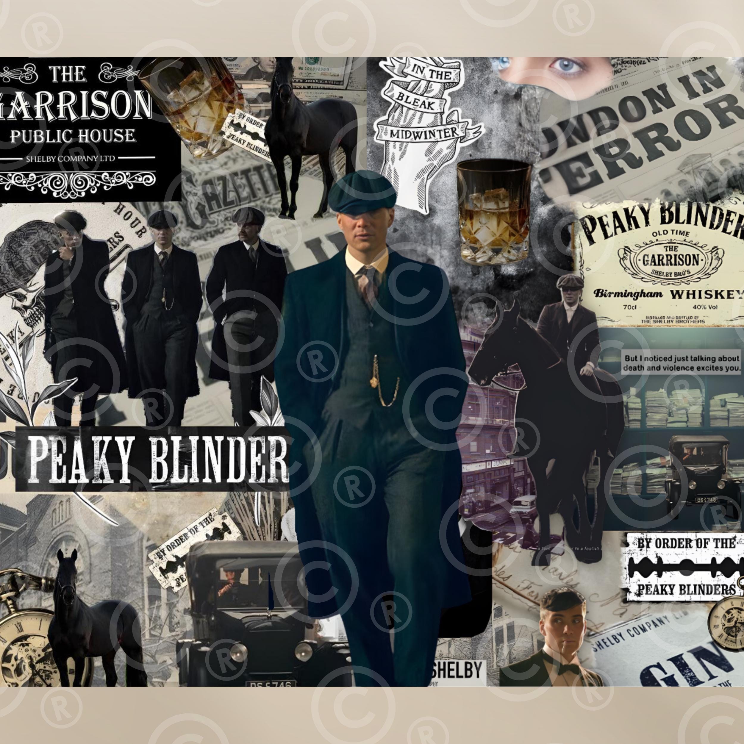 Peaky Blinders Skinny Tumbler Wrap | Thomas Arthur John Shelby PNG ...