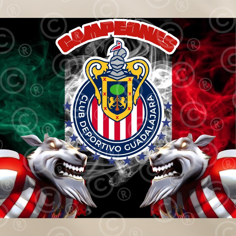 Chivas Soccer 20oz Skinny Tumbler Wrap | Mexican Soccer Team PNG ...