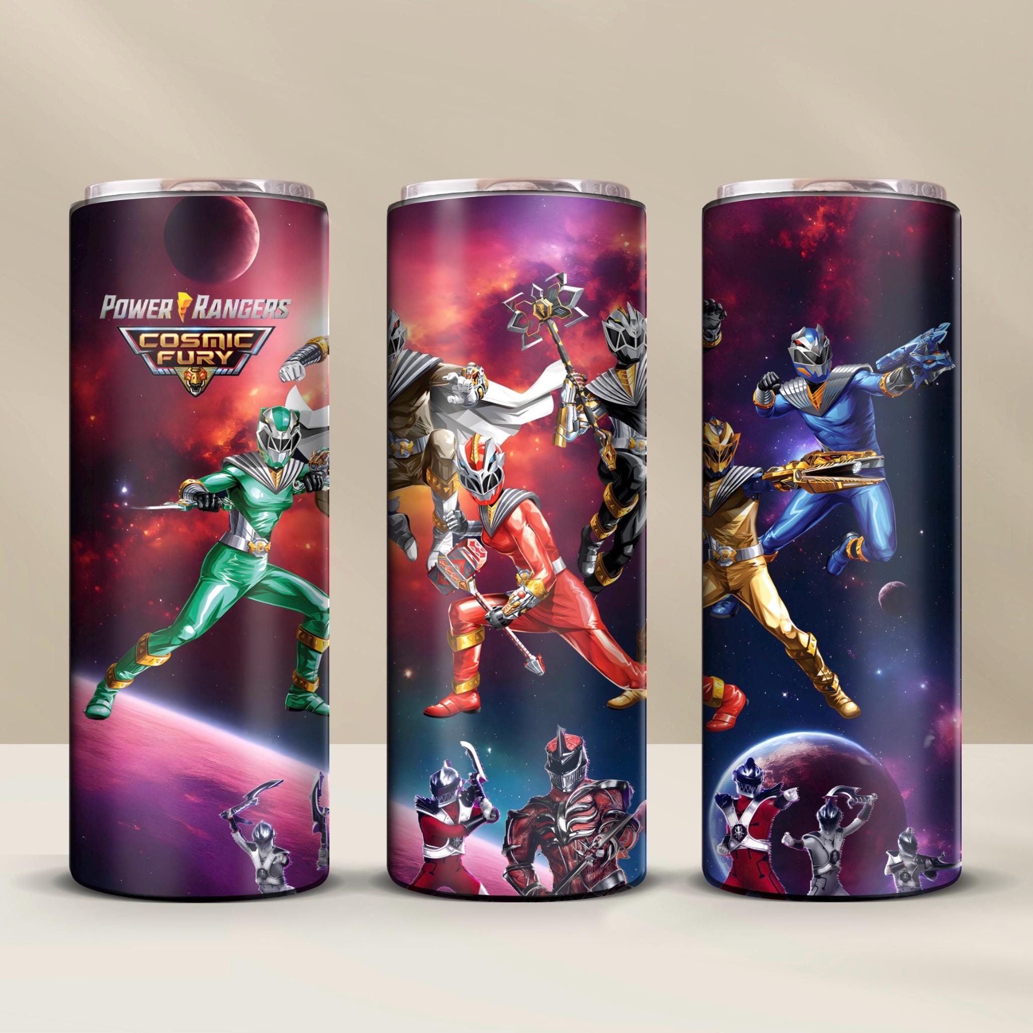 Power Rangers 20oz Skinny Tumbler Wrap | Rangers Cartoon PNG Instant ...